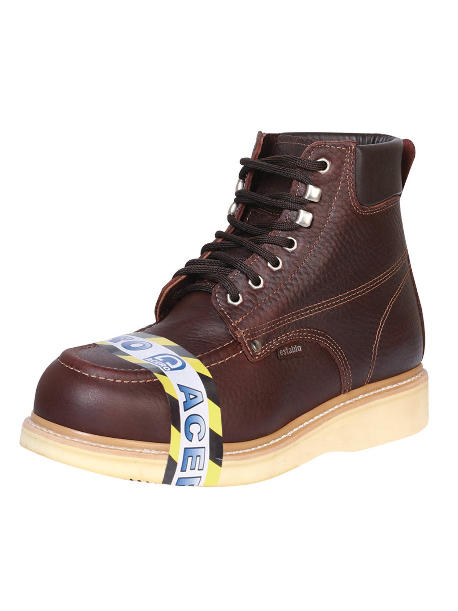 Establo Men's Laced Work Boots with Safety Cap 91310 - Walmart.com