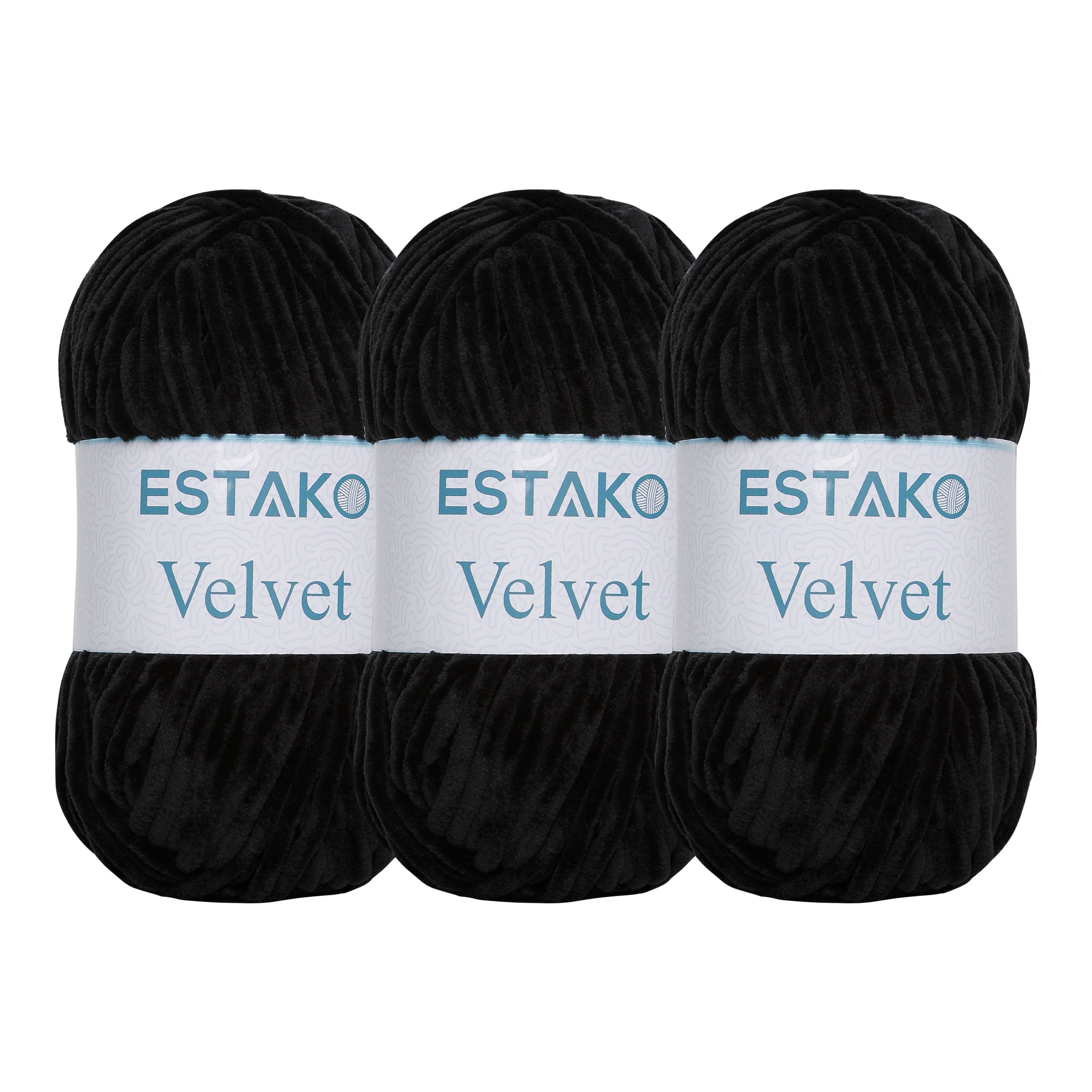 Free Shipping! Estako Velvet Chenille Yarn for Crocheting and Knitting ...