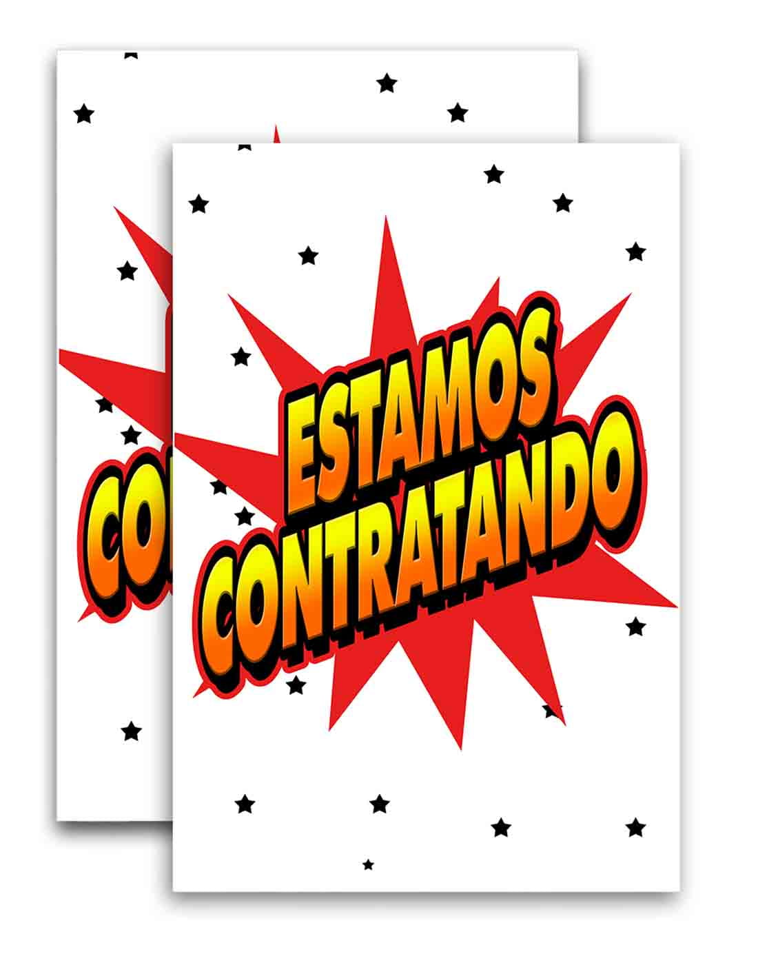 Estamos Contratando (24" X 36") Vinyl Decal Only (Pack of 2) |Sign ...