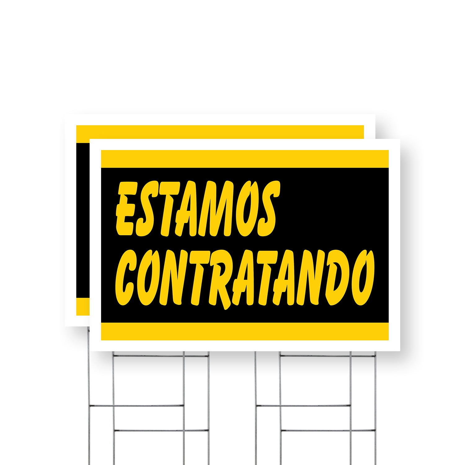 Estamos Contratando Yard Sign 2 Pack of 24 Inch x 36 Inch Double Sided ...
