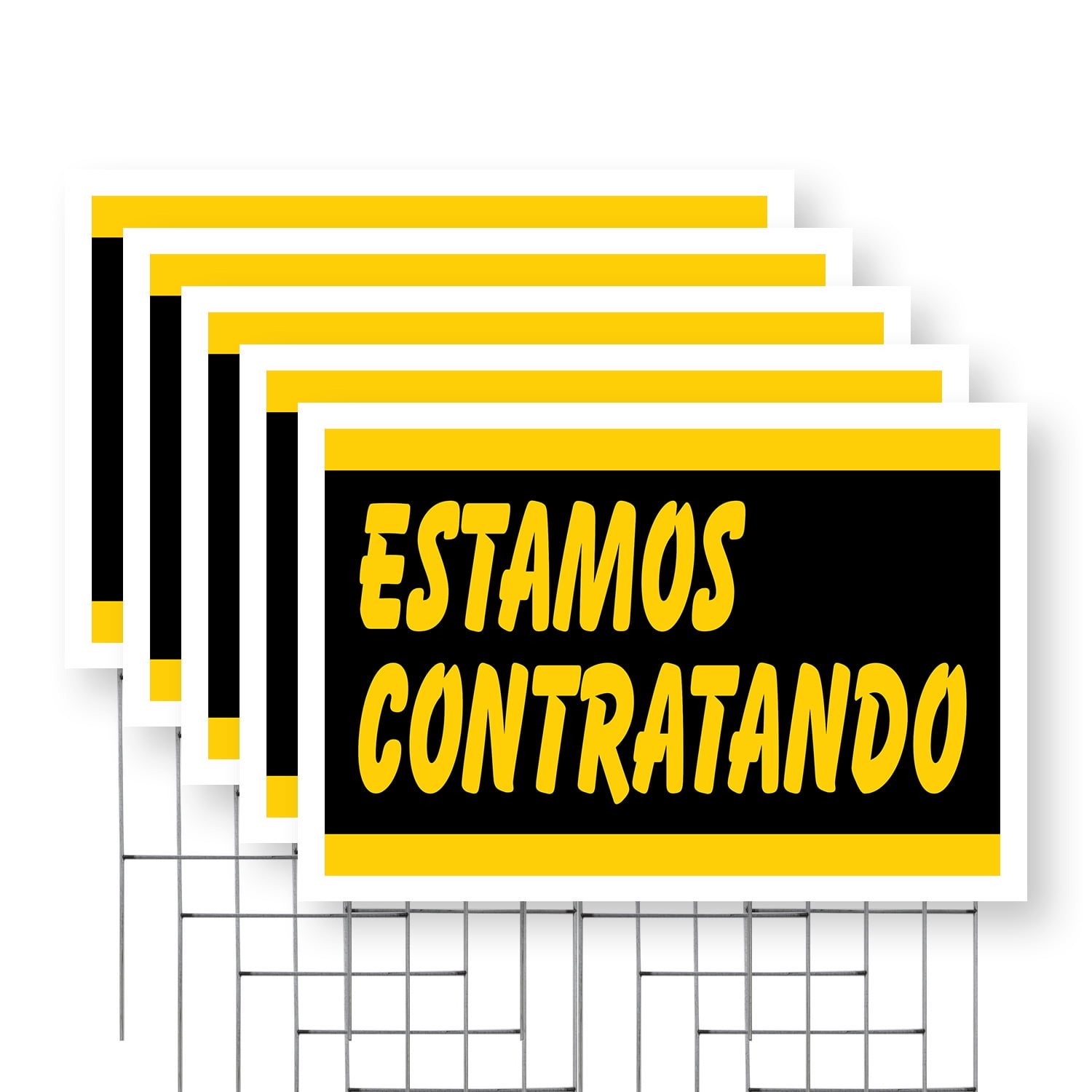 Estamos Contratando Yard Sign 5 Pack of 24 Inch x 36 Inch Single Sided ...