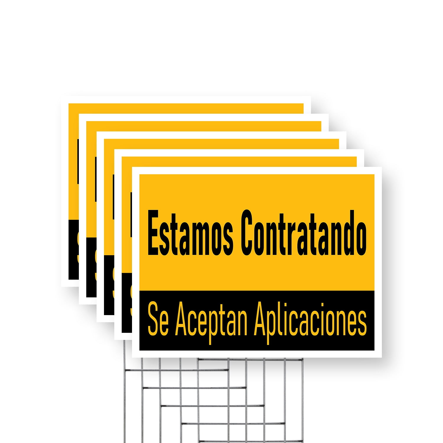 Estamos Tantratando Yard Sign 5 Pack of 18 Inch x 24 Inch Double Sided ...