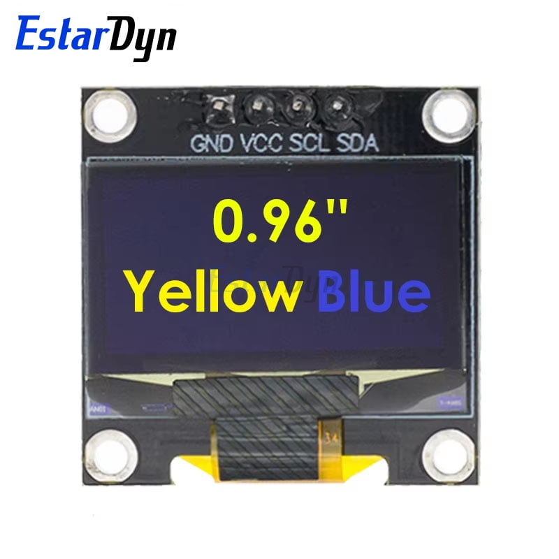 Estardyn OLED Display Module 0.96 Inch 128X64 4Pins IIC I2C Serial LCD ...