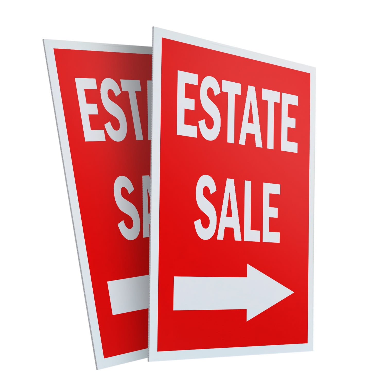 Estate Sale With Arrow (2-PACK) 24" x 36" Plastic Signs | Sign Insert ...