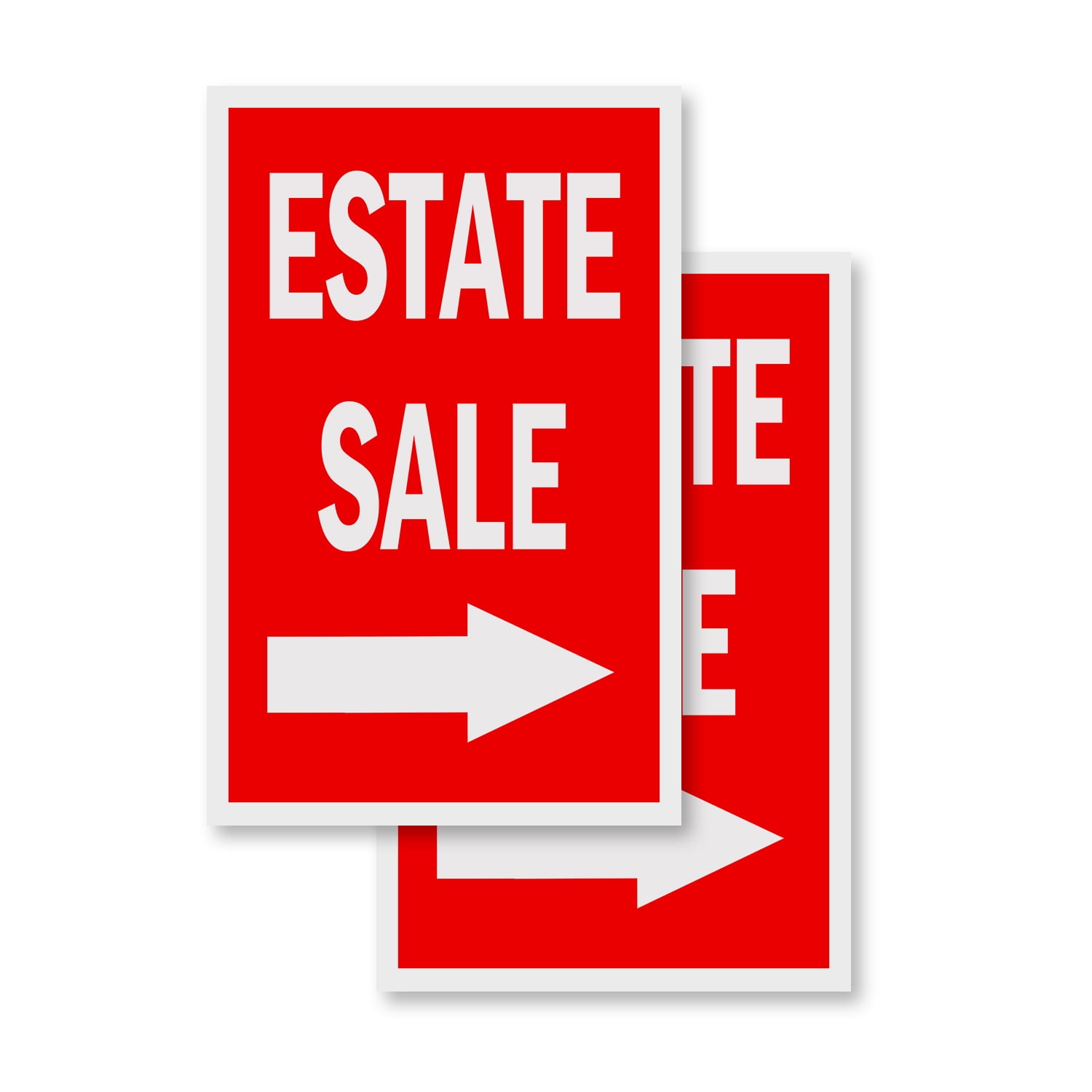 Estate Sale With Arrow (2-PACK) 24" x 36" Vinyl Decals | Sign Insert Peel & Stick Decals ...