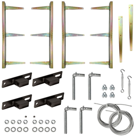 Estate Swing DIY 3 Rail Wood Farm Gate Kit for Yard, Driveway, Outdoor ...
