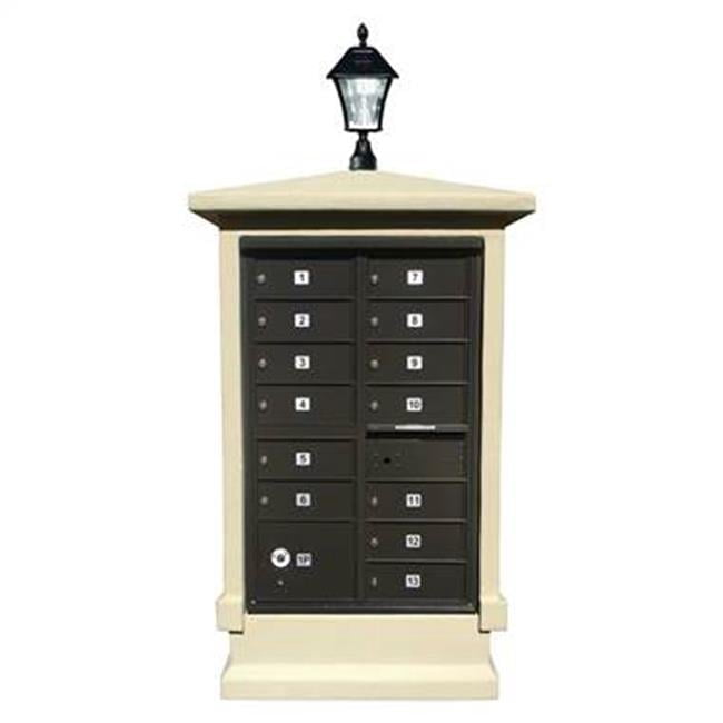 Estateview Stucco Cluster Box Unit Mailbox Center Column & Short ...
