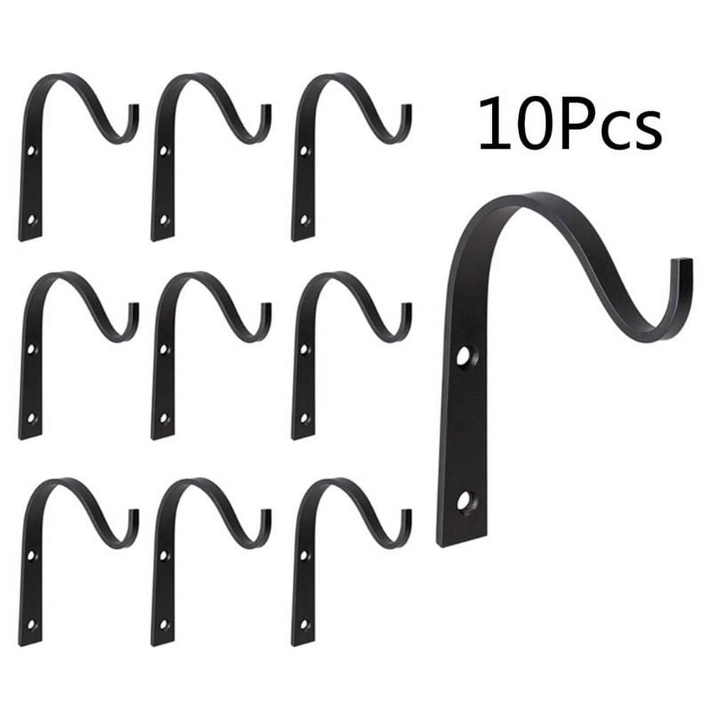 Estbridge 10pieces Wall Mounted Bracket Hook Crochet Iron Hanger Hooks ...