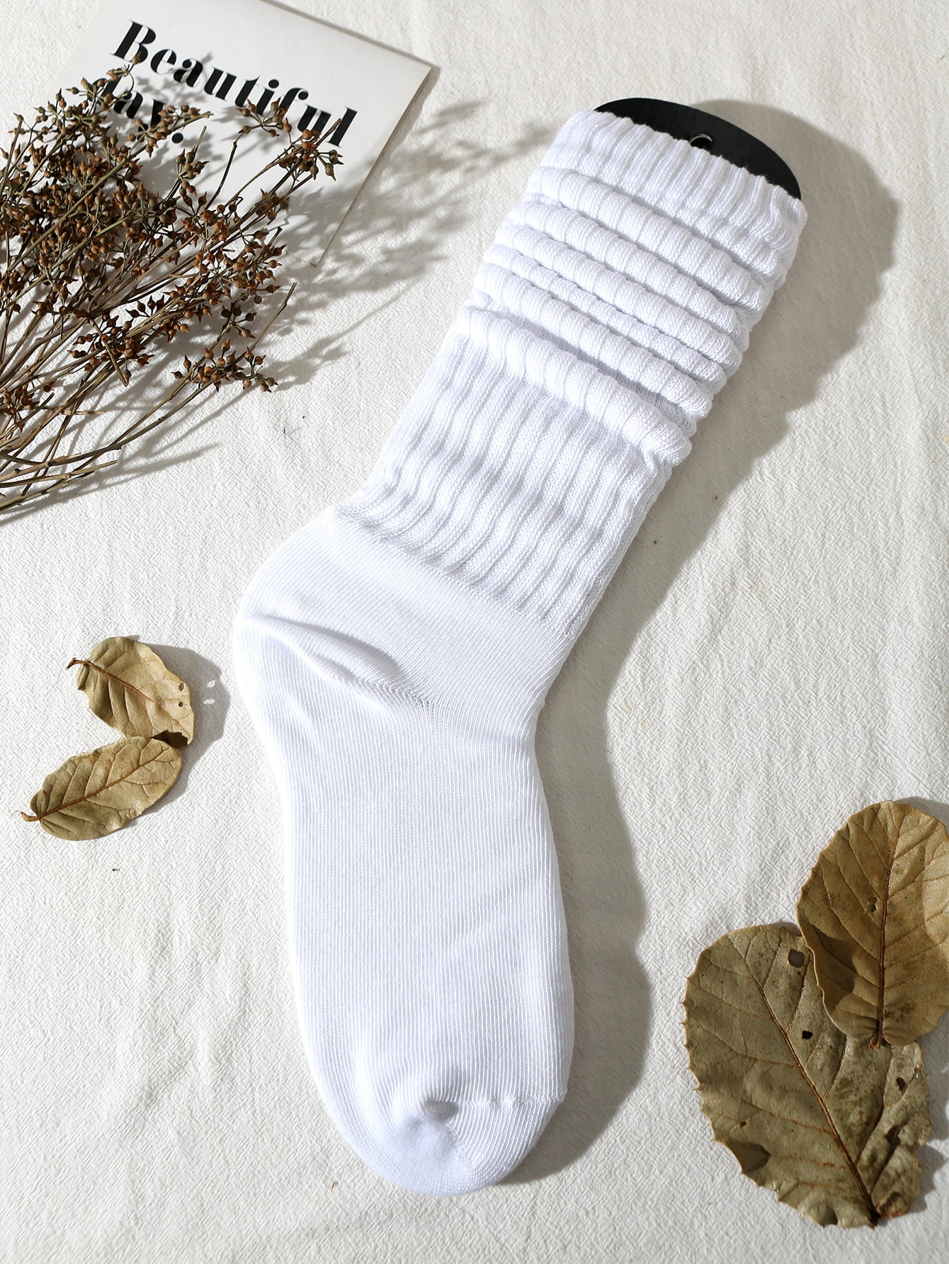 Estbridge 1pair Women‘s Spring/Summer Korean Style Pile Socks Versatile ...