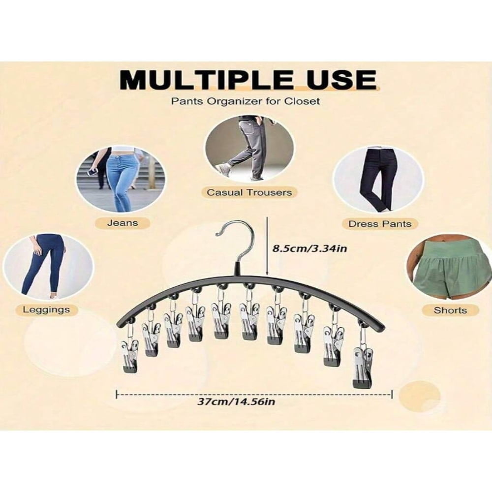 Estbridge 1pc Clothes Hanger Hanging Rack Space-Saving Curved Hanger ...