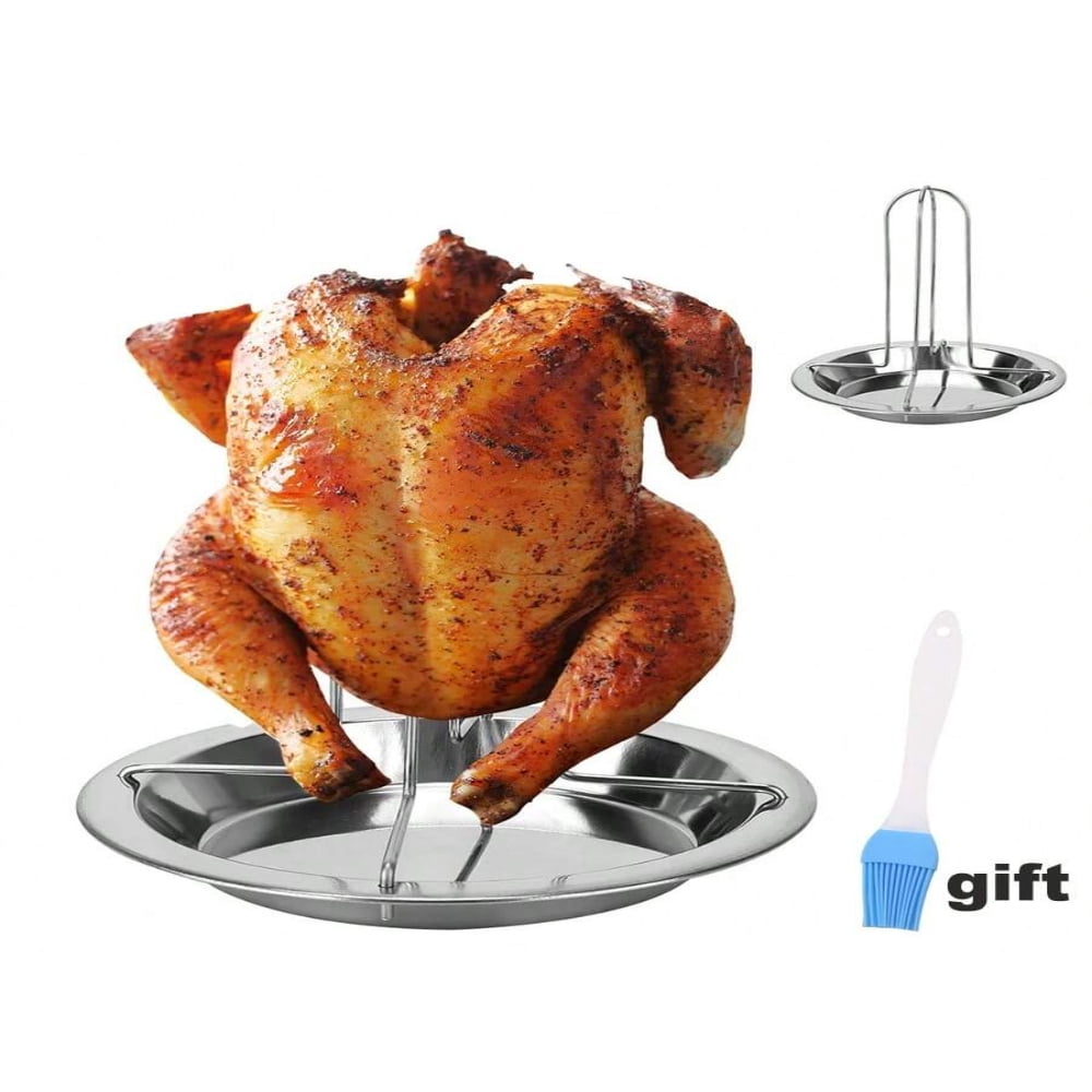 Estbridge 1pc Stainless Steel Chicken Holder Chicken Roaster Rack ...