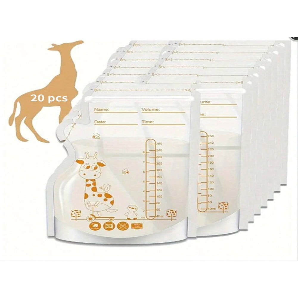 Estbridge 20 Pieces 1 Pack Of Transparent Disposable Baby Milk Storage ...
