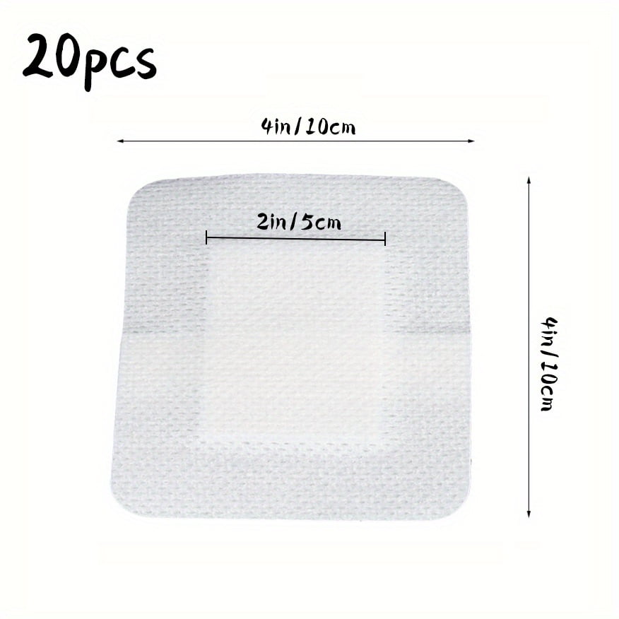 Estbridge 20pcs Cotton Wound Dressing Sticker Sterile Wound Dressing ...