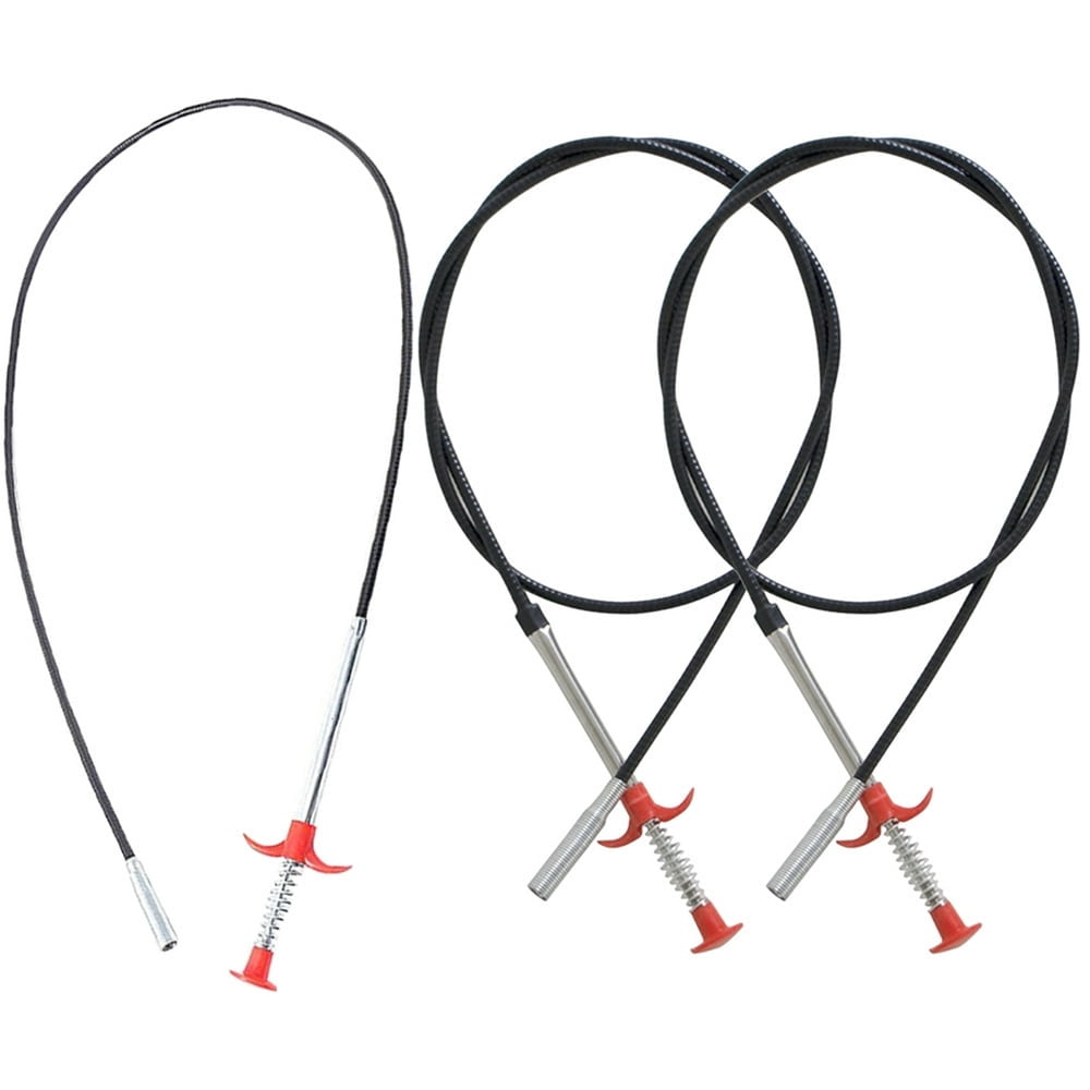 Estbridge 3 Pack Plumbing Drain Snake Clogged Drains Snake Auger Hair ...