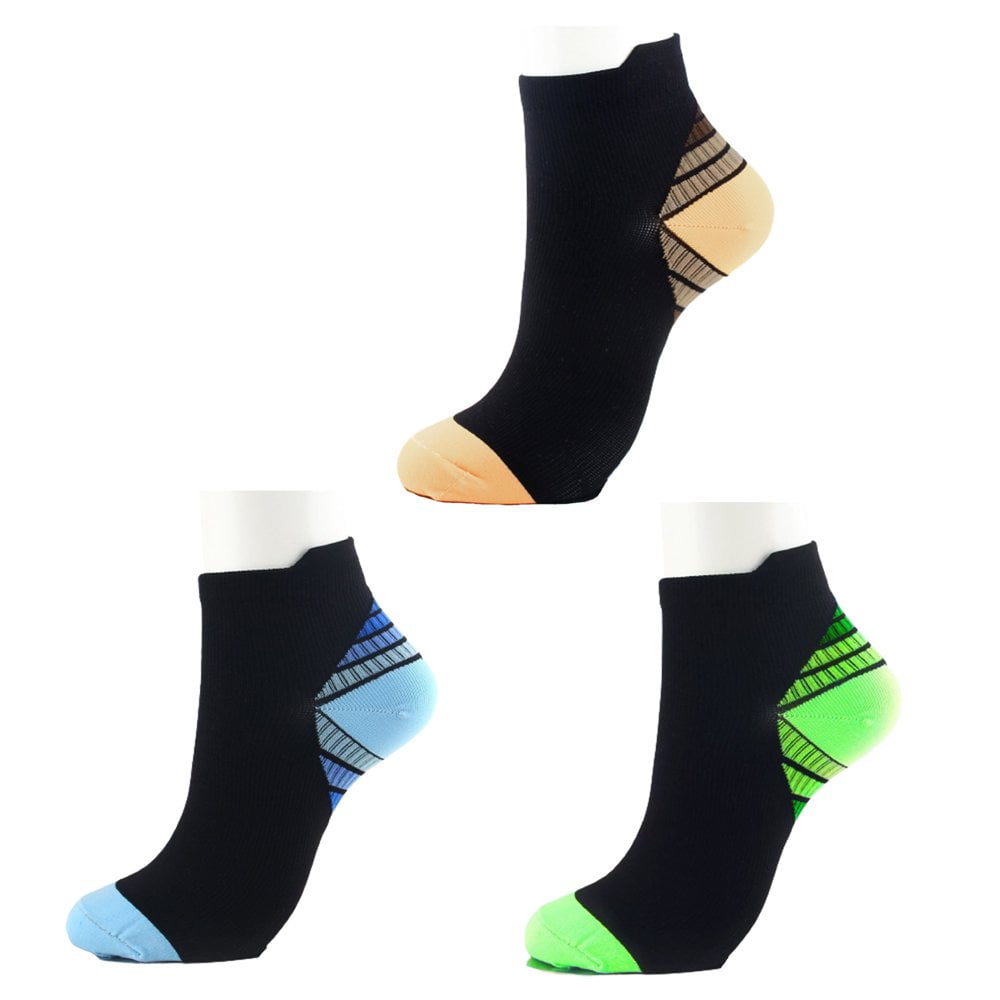 Estbridge 3 Pairs Compression Short Socks Women Men Stockings Varicose ...