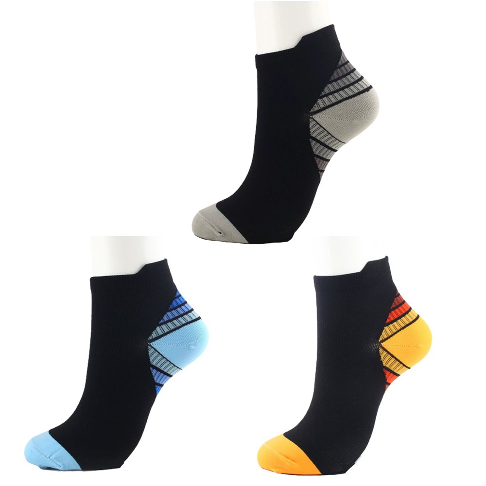 Estbridge 3 Pairs Compression Short Socks Women Men Stockings Varicose ...