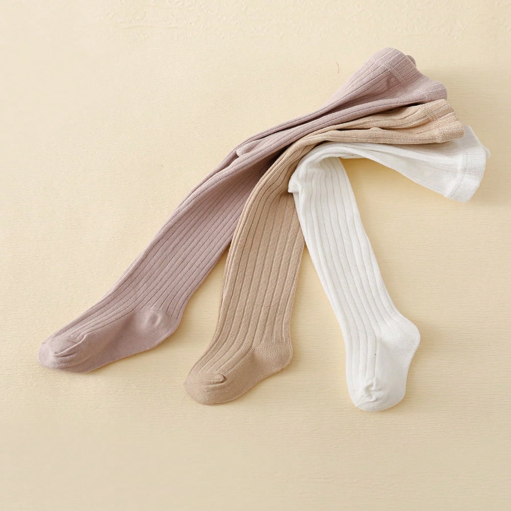 Estbridge 3 Pairs Girls‘ Simple Solid Color Tights - Walmart.com