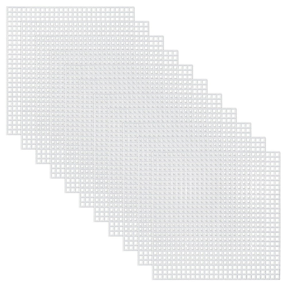 Estbridge 30 Pcs 8x8cm Square Mesh Plastic Canvas Sheets Cross Stitch ...