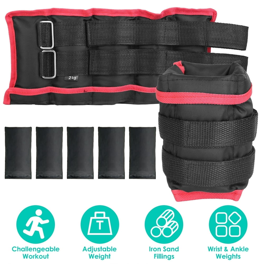 Estbridge Ankle Weights Set 2.2LBS Pair Wrist Arm Ankle Weight with ...