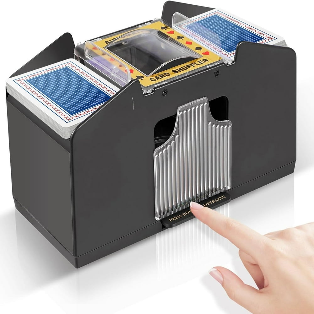 Estbridge Automatic Card Shuffler 2/1/4/6 Deck Playing Card Shuffler ...