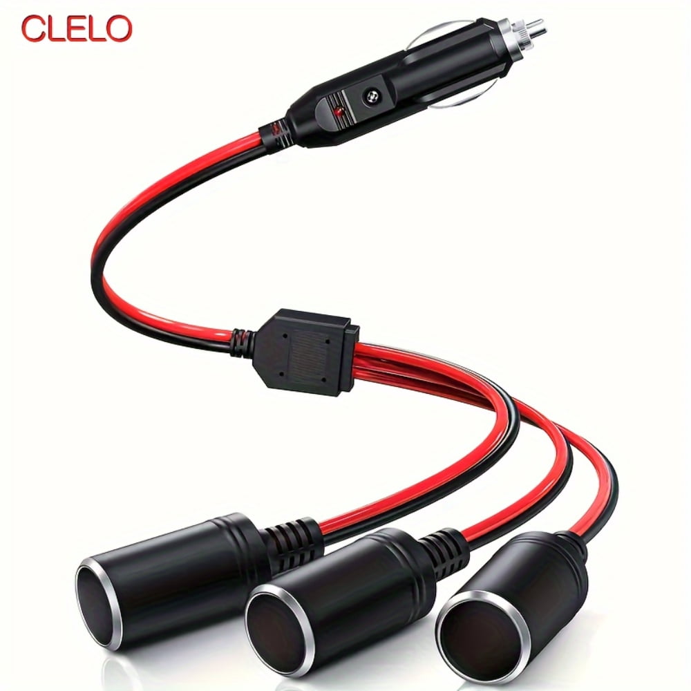 Estbridge CLELO 1 to 3 Car Cigarette Lighter Splitter Adapter Power ...