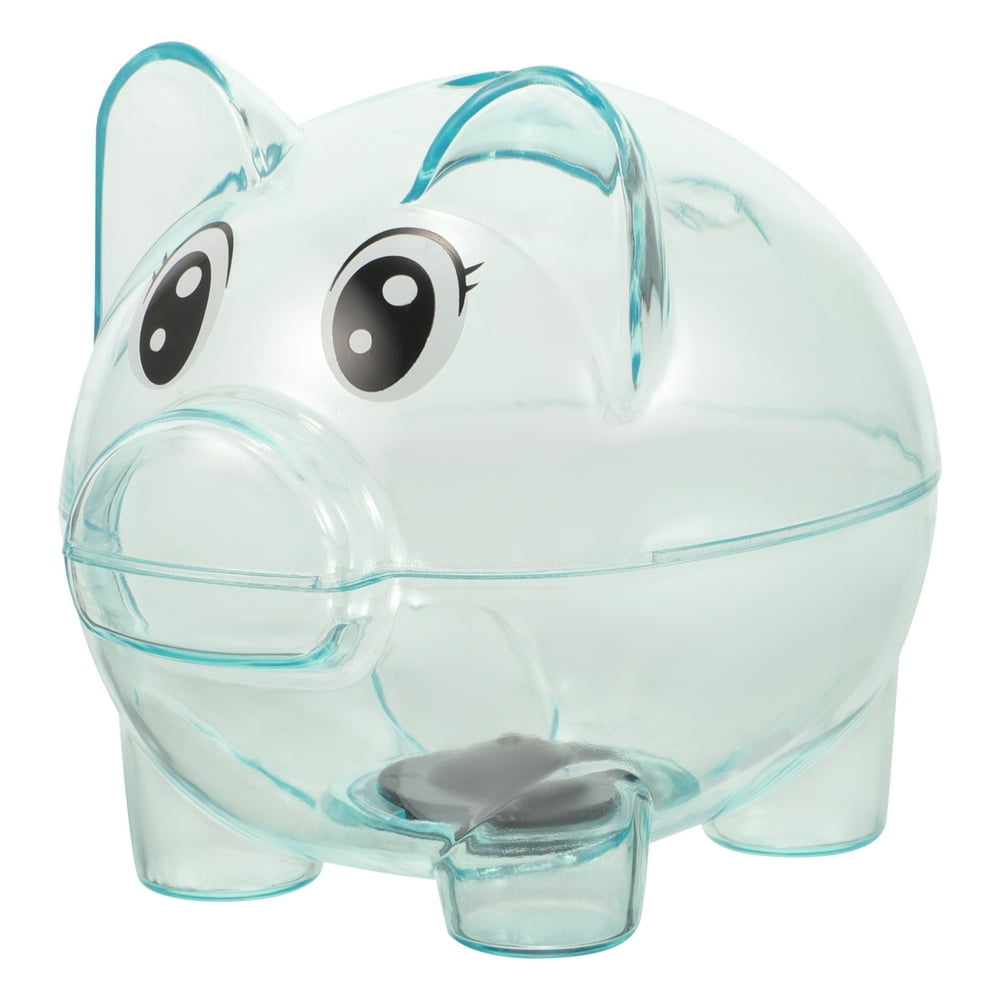 Estbridge Cute Piggy Bank Cartoon Coin Box for Kids & Adults (Blue ...