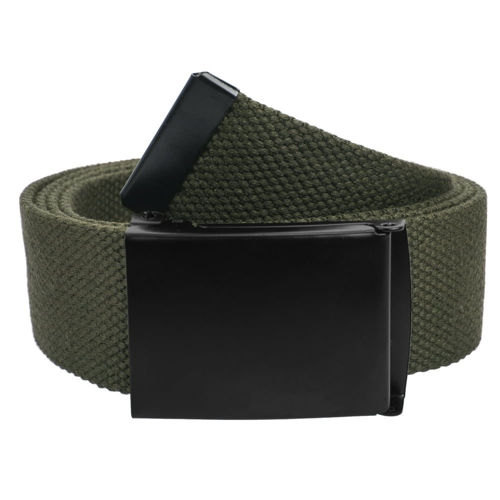 Estbridge Fully Adjustable Canvas Web Belt with Black Flip Top Buckle ...