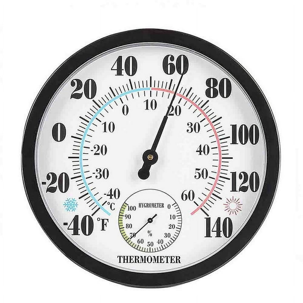 Estbridge Indoor Outdoor Thermometer Wall Large Numbers Thermometer No ...