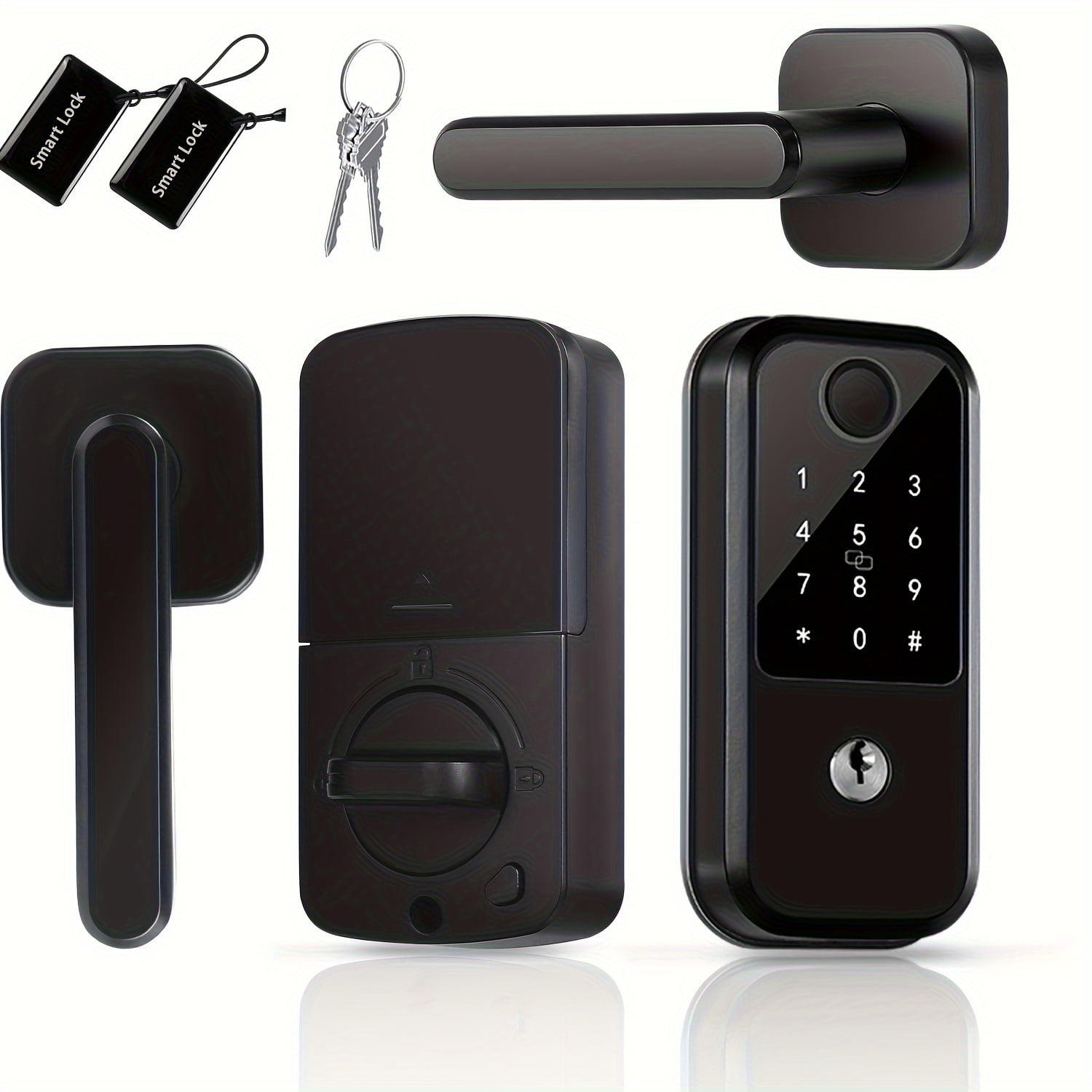 Estbridge Keyless Entry Door Lock With Handle Smart Front Door Lock Set ...