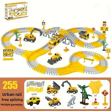 Race Car Track Set, Two-Player Competitive Car Race Track Toys for Kids ...