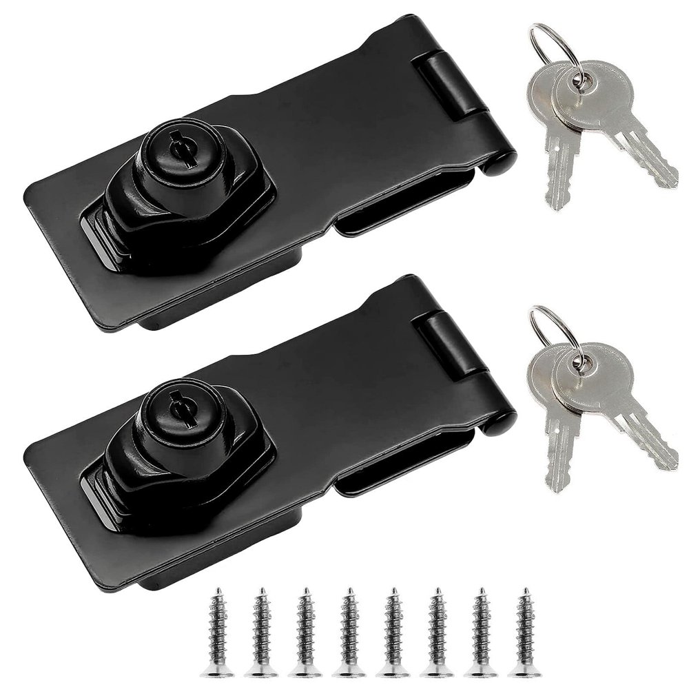 Estbridge Padlock Latch Lock 4 ” Stainless Steel Hasp Lock Latch Door ...