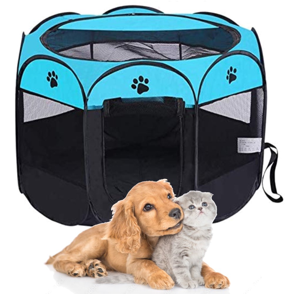 Estbridge Portable Pet Playpen Foldable Pop-up Dog Kennel Tent for Cat ...