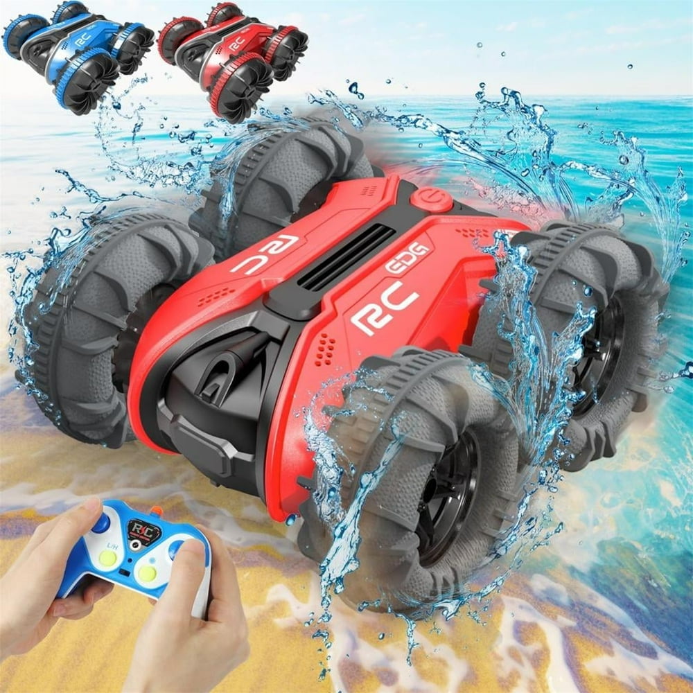 Estbridge RC Car for Kids 2.4 GHz 4WD Amphibious Remote Control Car Boat Waterproof RC Monster ...