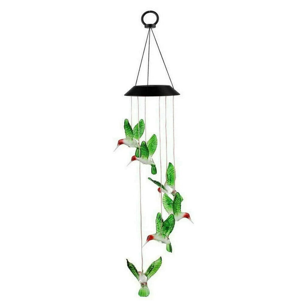 Estbridge Solar Changing Wind Chime Light Solar Powered Color-Changing ...