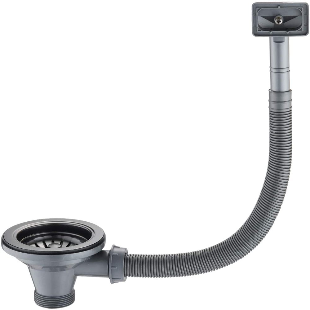 Estbridge Stainless steel kitchen sink drain with square overflow 114 ...