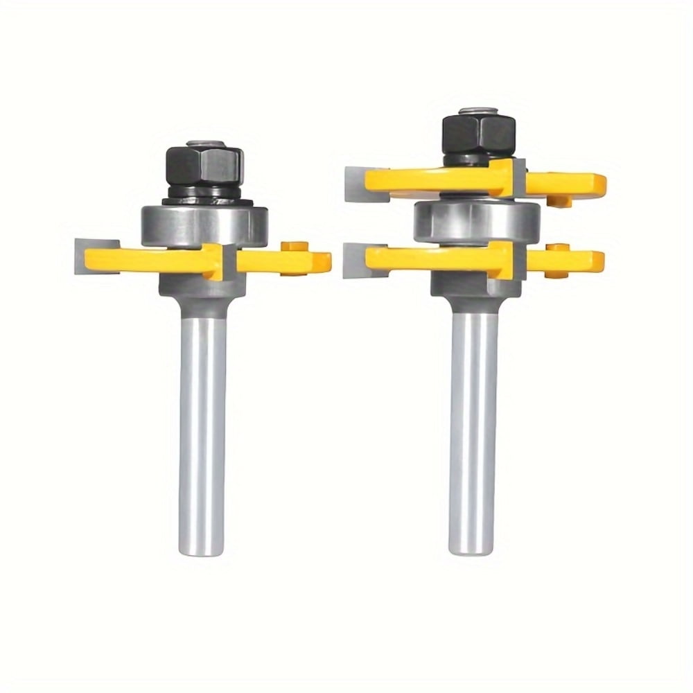 Estbridge Tongue And Groove Router Bit Set - 1/4in Shank Adjustable ...