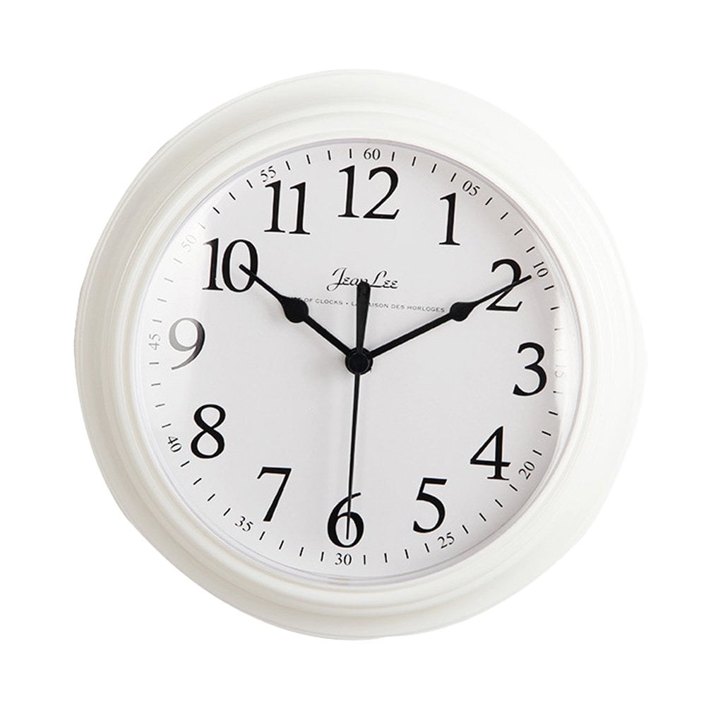 Estbridge Wall Clock Silent Non-Ticking Battery Operated Classic Round ...