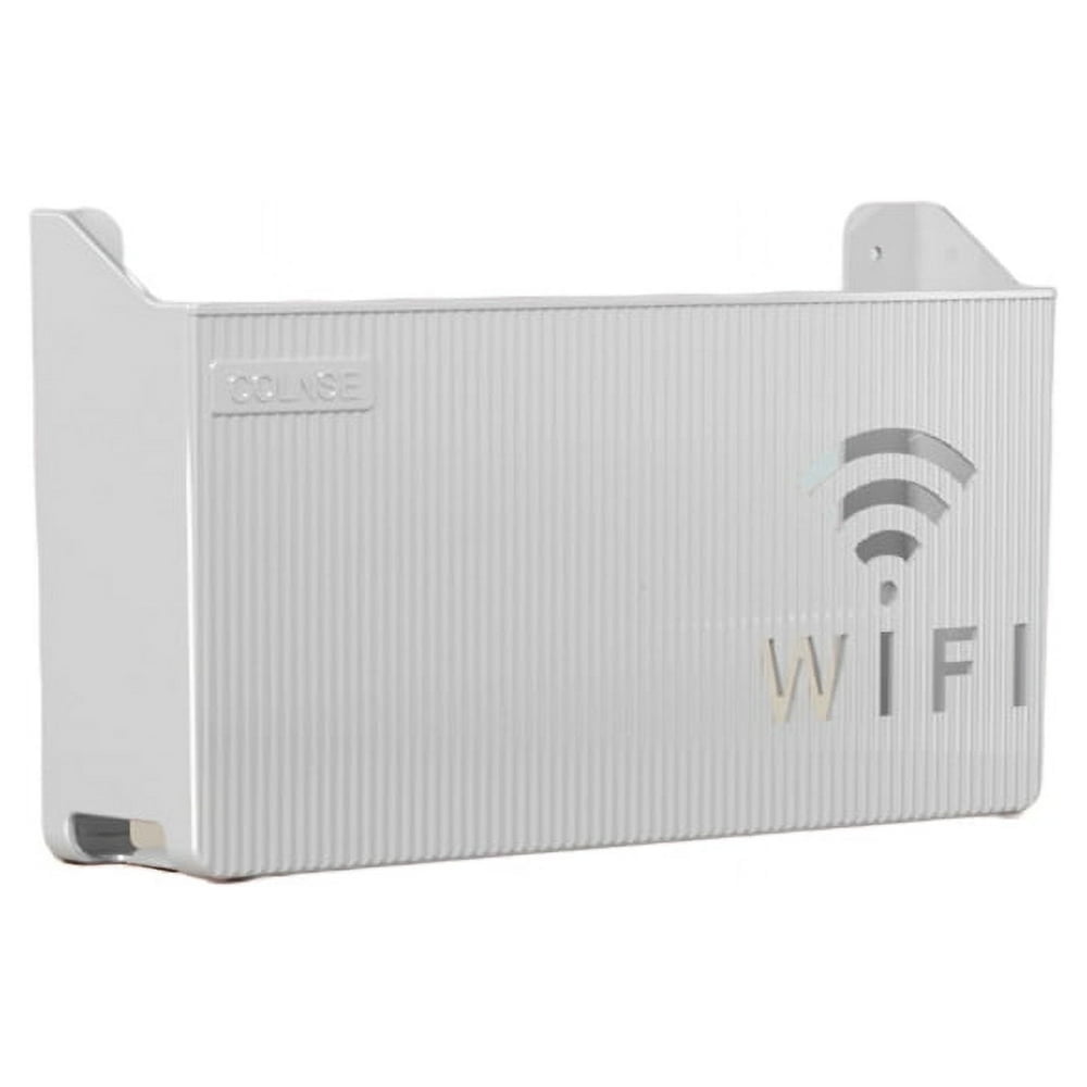 Estbridge Wall Mounted Wifi Router Storage Box Cable Power Plus Wire ...