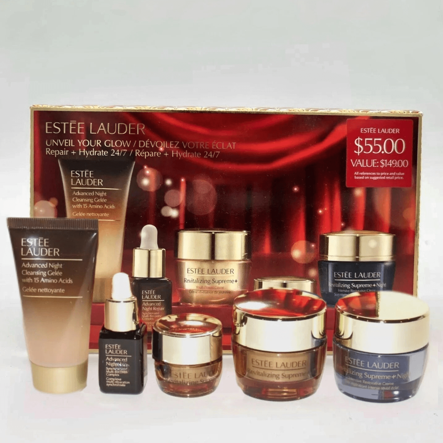 Estee Lauder 5-Pc Unveil Your Glow Repair + Hydrate Skincare Starter ...