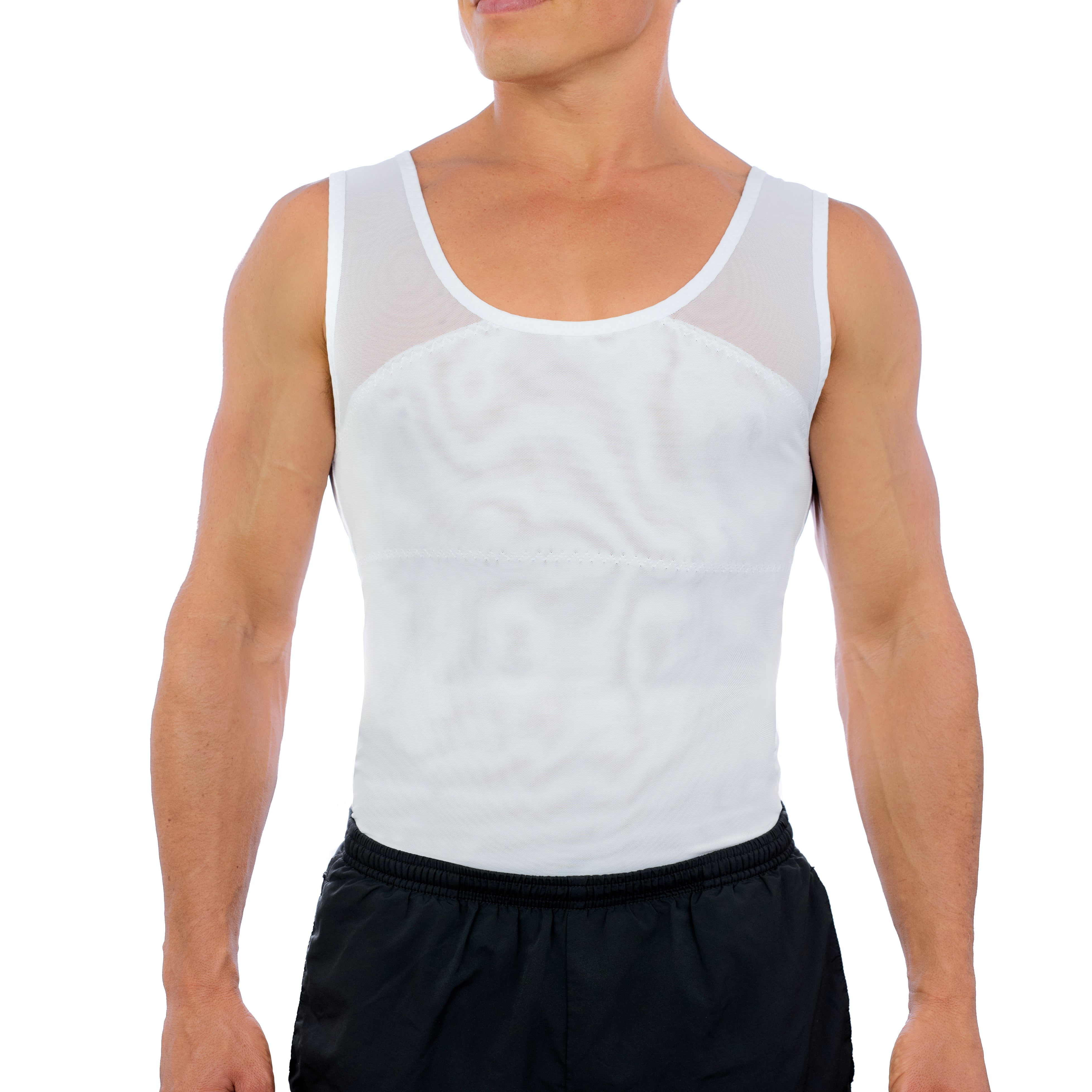 Esteem Apparel Original Men's Chest Compression Shirt to Hide ...