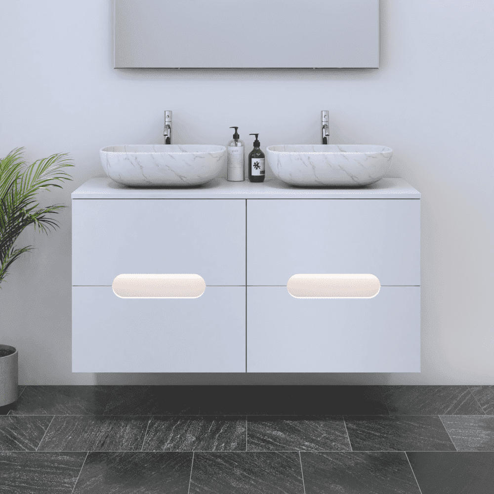 Estelle 4S 120 Double Sink Floating Bathroom Vanity (48" Width ...