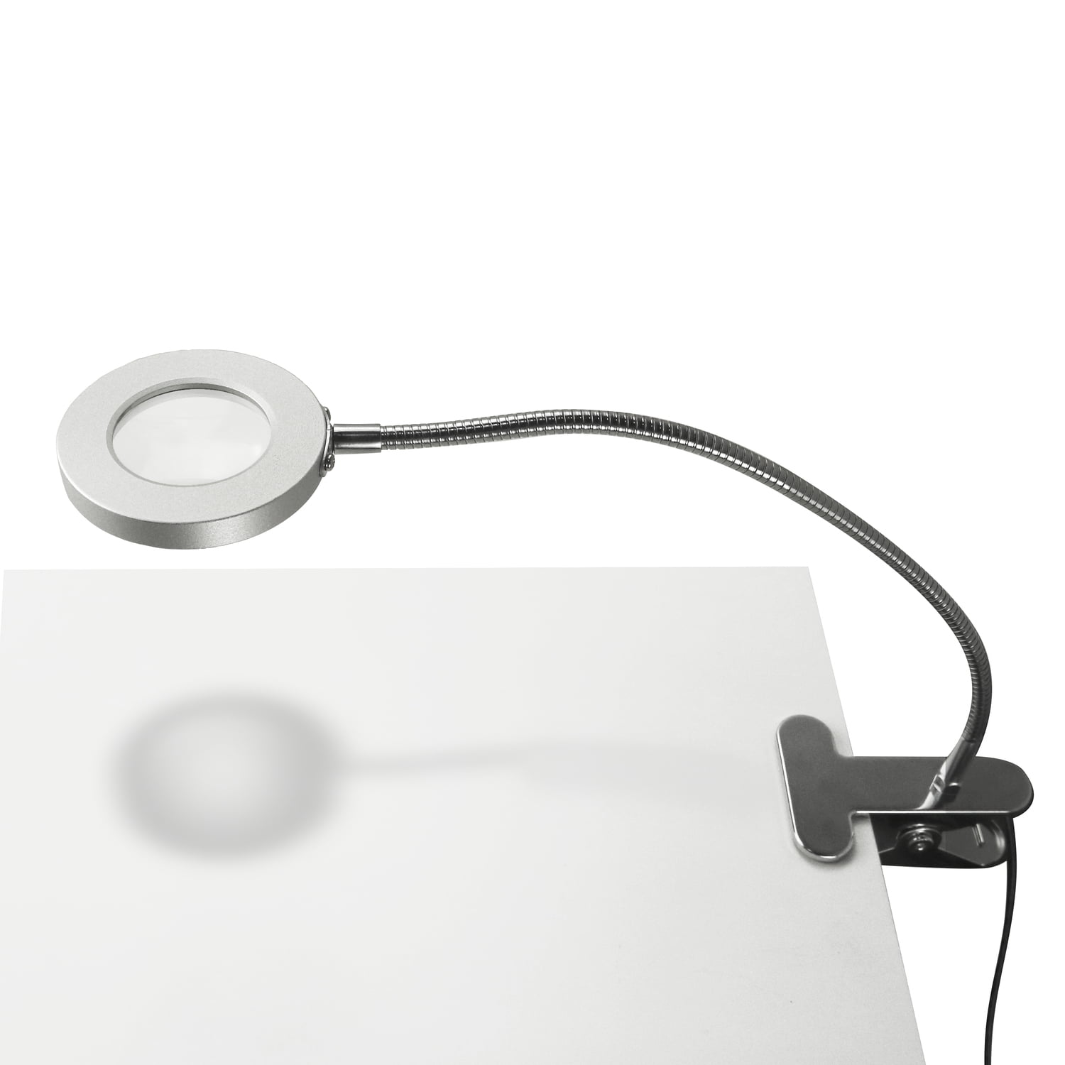 Canyon Home Flexible LED Desk Light with Magnifier Black Dimmable ...