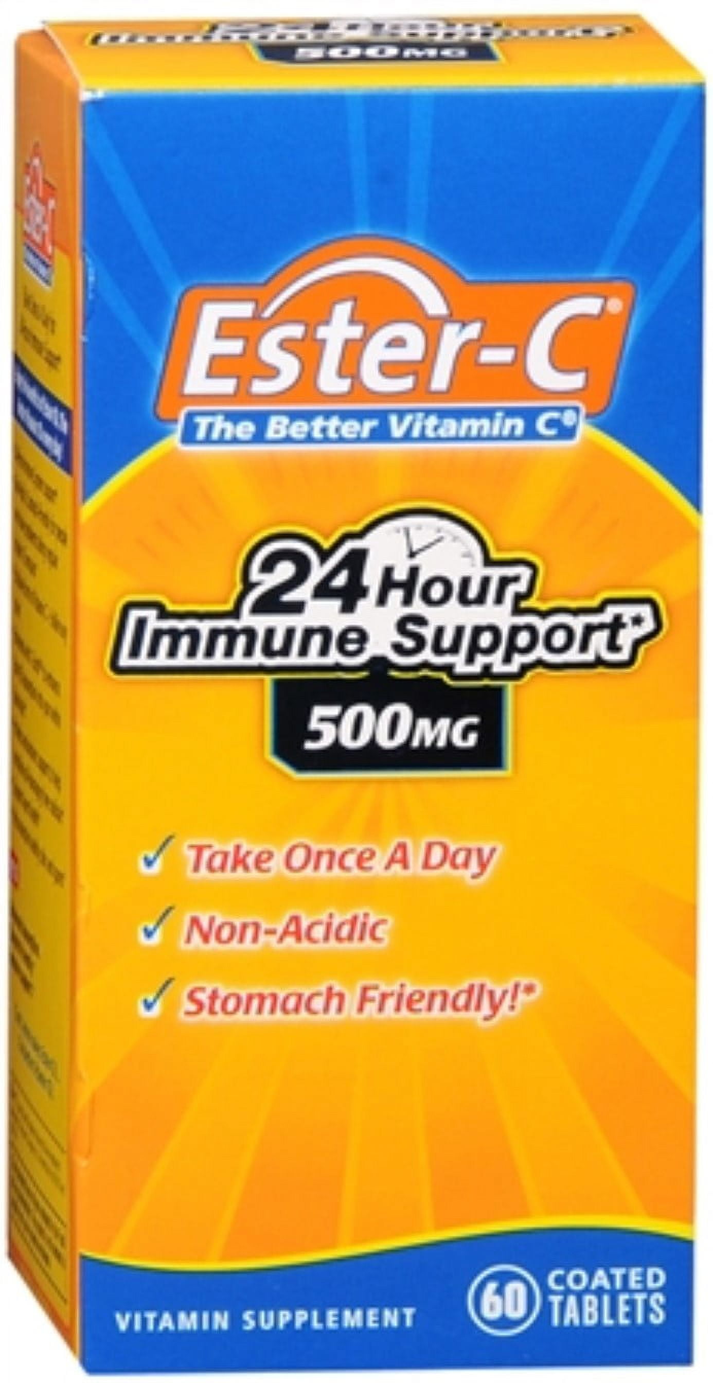 Ester-C 500 mg Coated Tablets 60 ea (Pack of 2) - Walmart.com