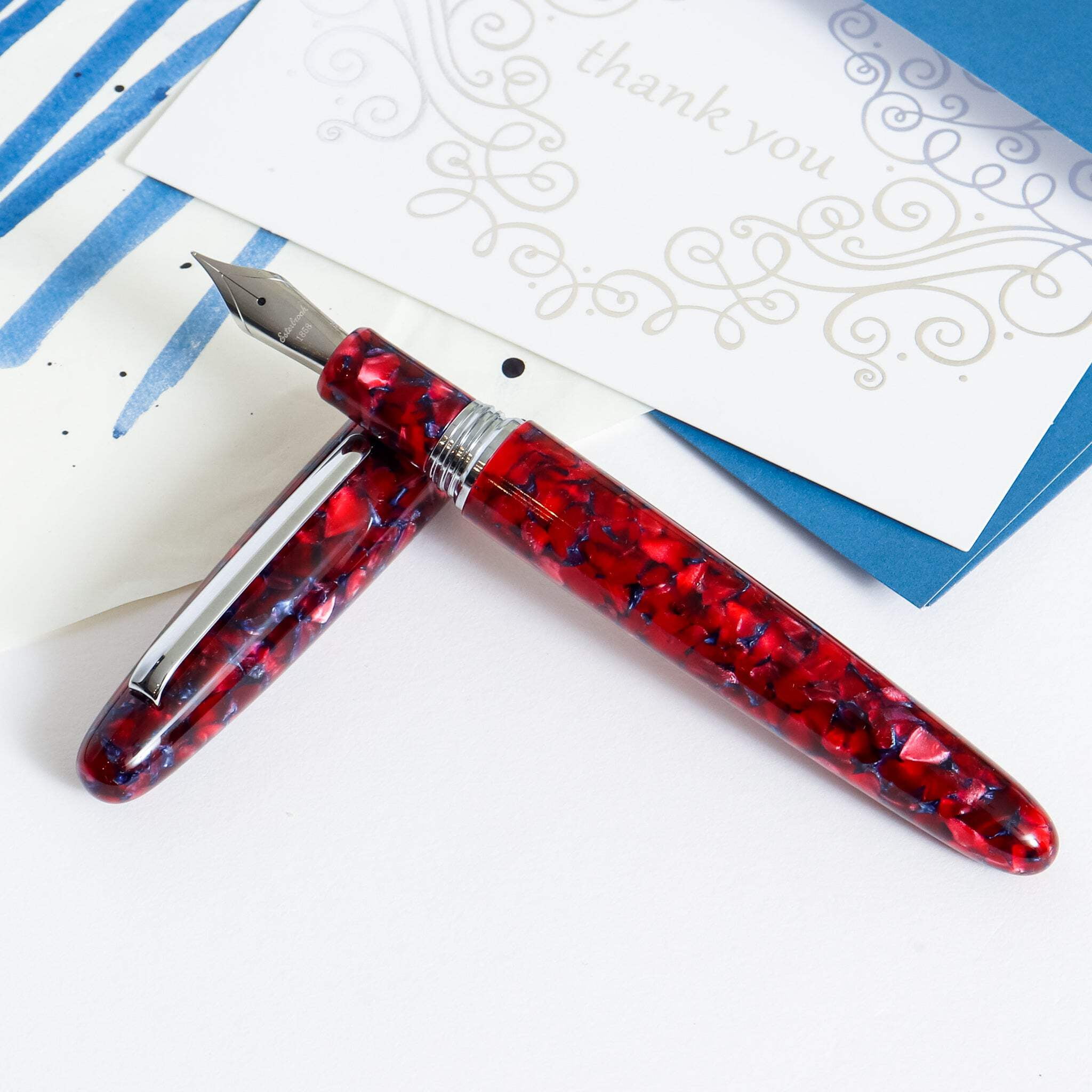 Esterbrook Estie Oversize Scarlet Chrome Trim Fountain Pen - Walmart.com