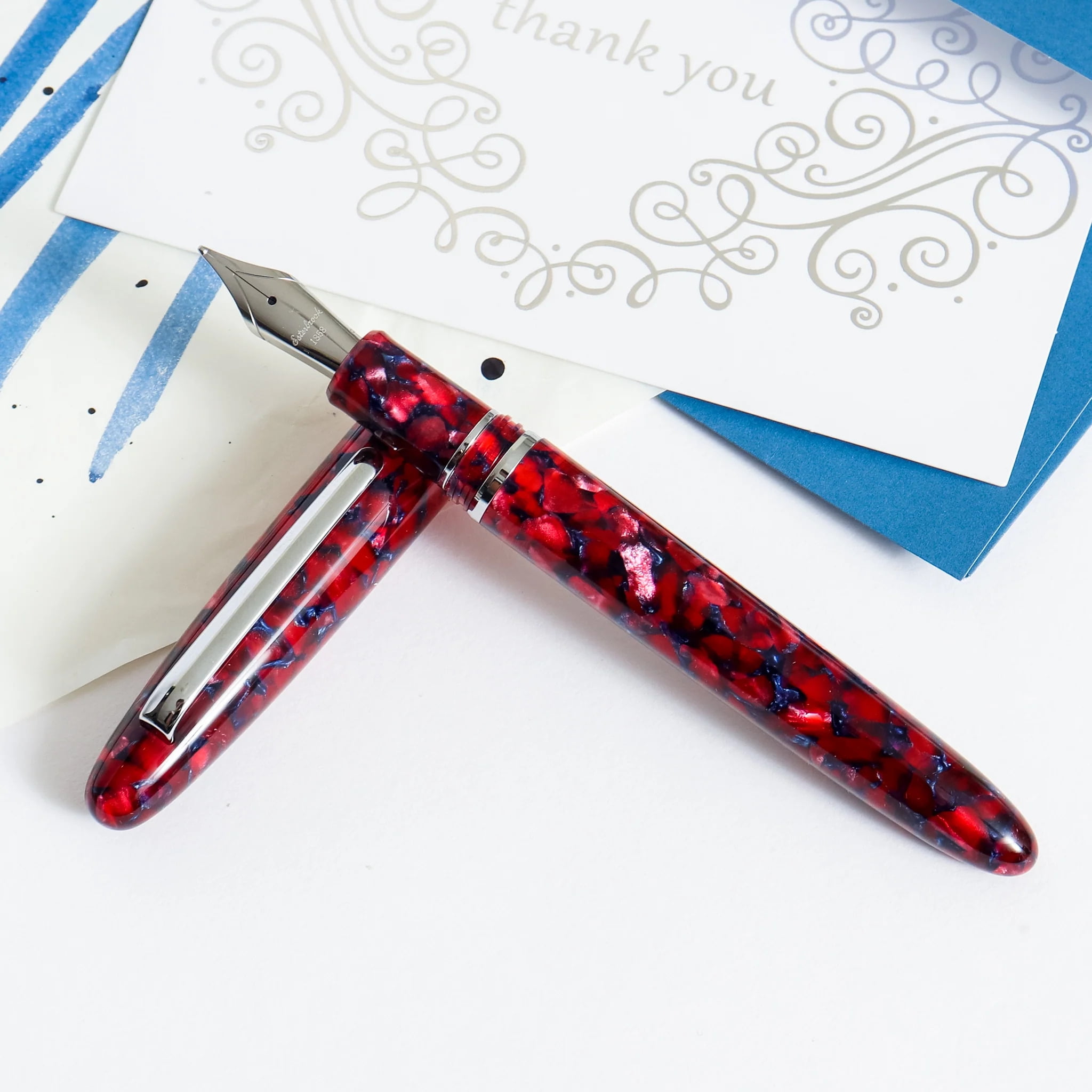 Esterbrook Estie Regular Scarlet Chrome Trim Fountain Pen - Walmart.com