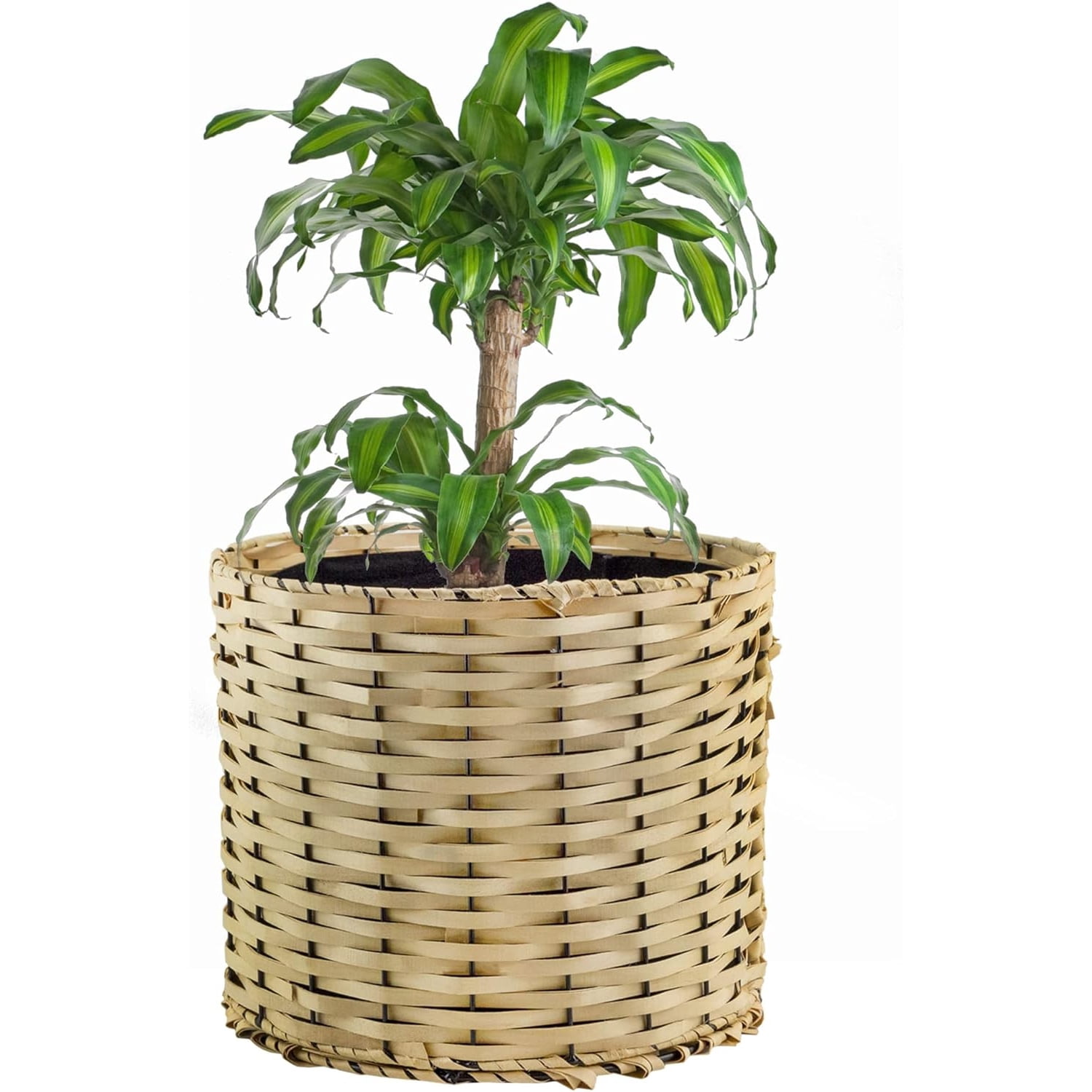 Esterno Grow Bag Basket Set, Decorative Round Basket with Two 6-Gallon ...