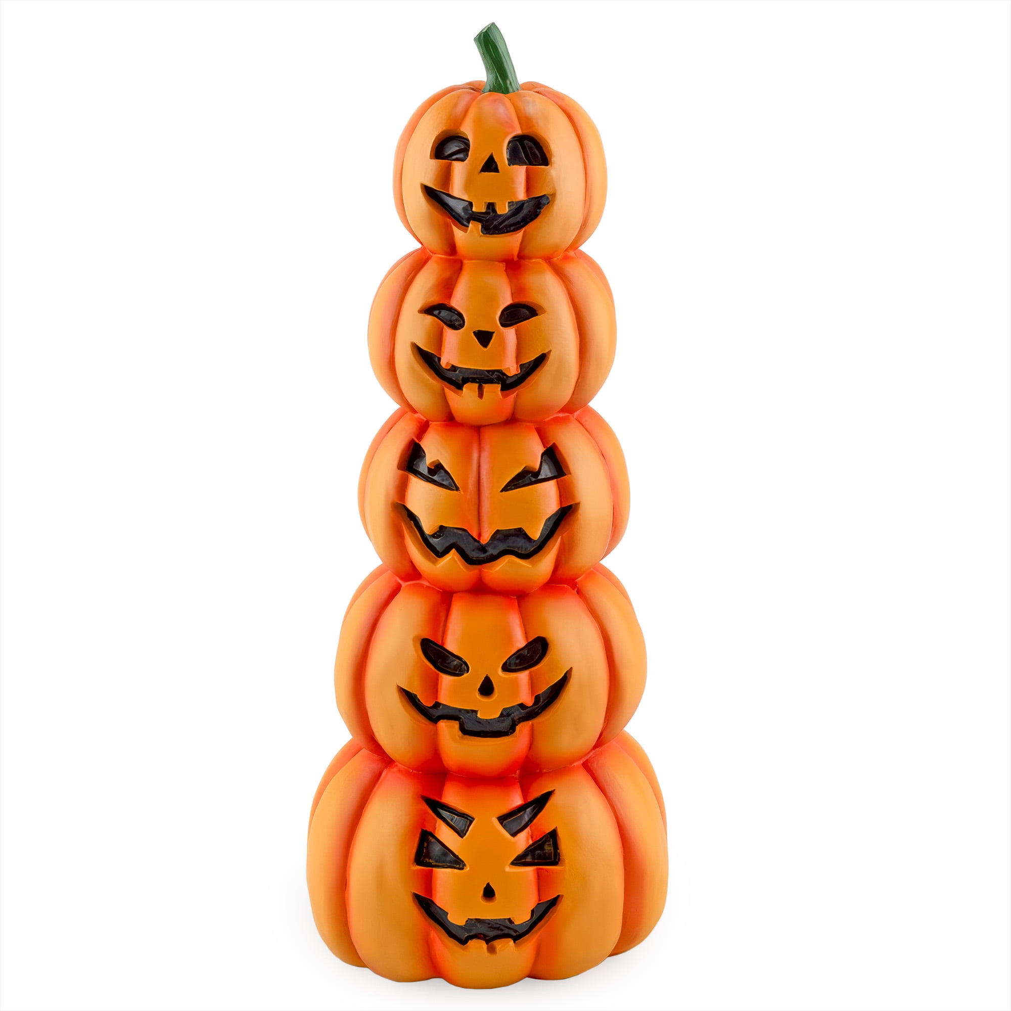 Esterno Halloween Solar Pumpkin Stack Yard Decor; Jack-O-Lantern Fall ...