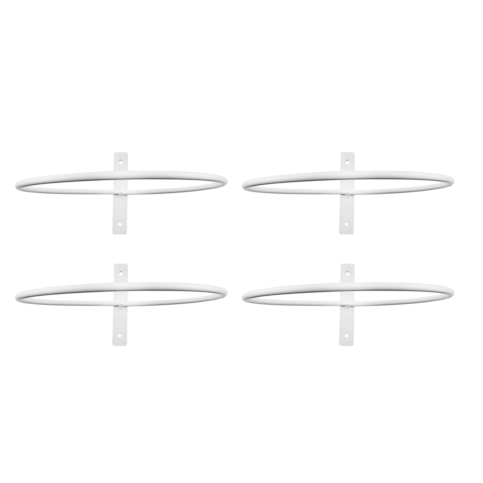 Esterno Metal Wall Ring Planters (8-Inch, White); Wall-Mounted Garden ...