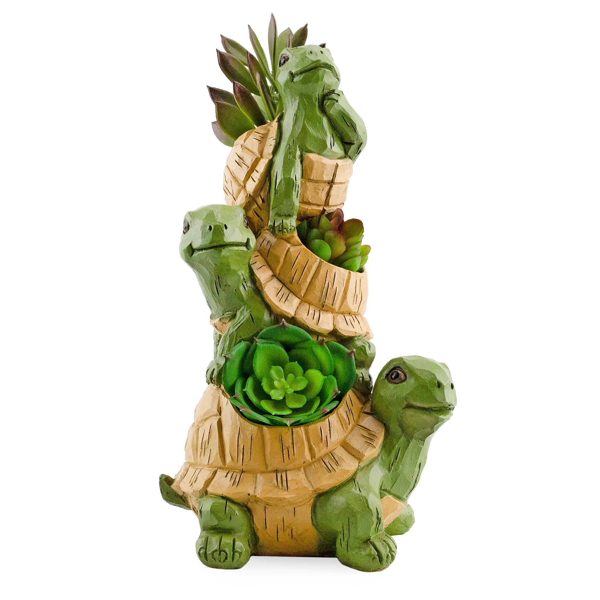 Esterno Decorative Garden Statue, Resin Turtle Succulent Planter ...