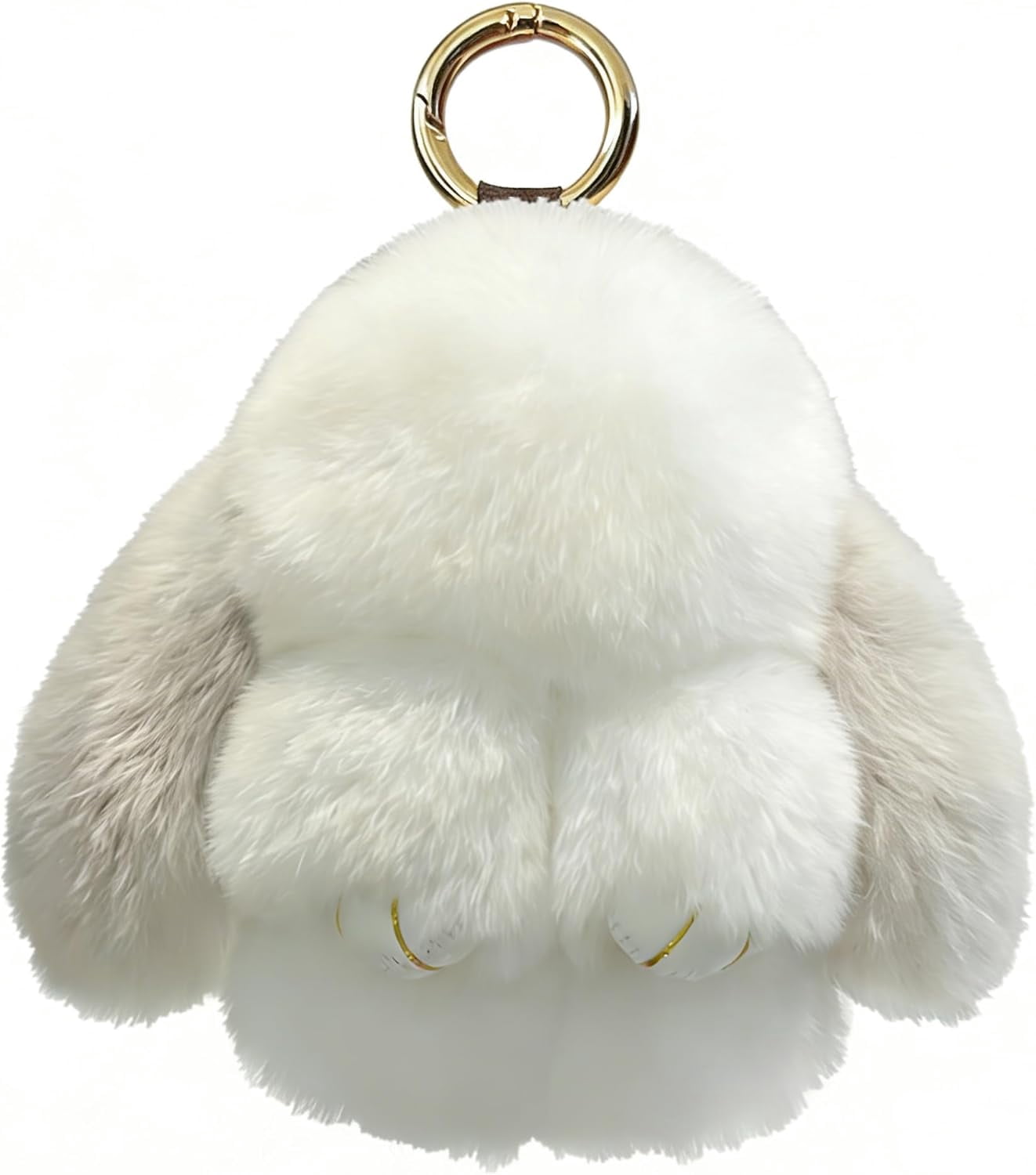 Esterze Fluffy Bunny Keychain Soft Plush Rabbit Keychain with Tin Box ...